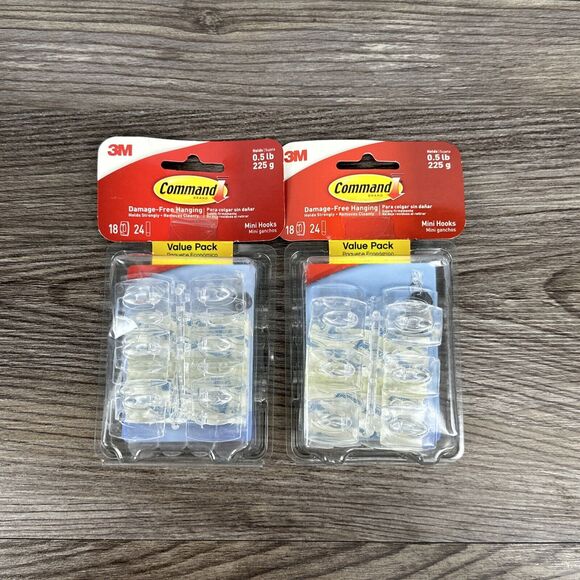 Command | Accents | 3m Command Clear Mini Adhesive Hook 36pack ...